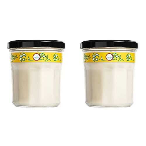 Mrs. Meyer's Soy Aromatherapy Candle, 35 Hour Burn Time, Made with Soy Wax and Essential Oils, Honeysuckle, 7.2 oz (Pack of 2)