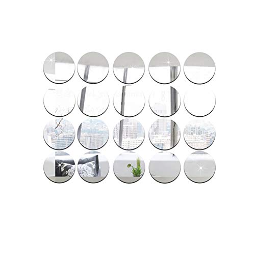 Silver Wall Decal Dots - Round Circle Art Glitter Acrylic Mirror Wall Sticker - DIY 3D Wall Decor Dots Baby Nursery Room Ceiling Bedroom Decoration 100 Decals (3cm)