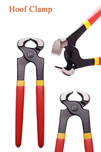 long river Hoof Nipper 8" - Horse Farrier Tool for Goats Sheep Pigs,Farrier Nippers with Plastic Grip. (8")