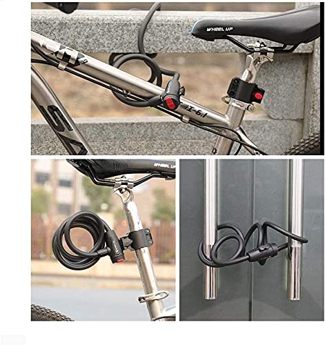 Bicycle Lock, 120/180Cm, with Key Cable Lock, Suitable for Bicycle Tricycle Scooter Lock, Anti-Theft Mountain Bike Lock(Size:180cm)