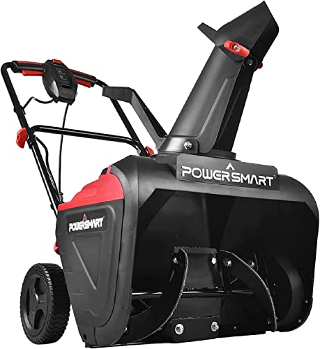 Electric Snow Blower, 21 Inch Single Stage Corded Snow Thrower, 120V 15 Amp Snowblower Electric Start for Yard