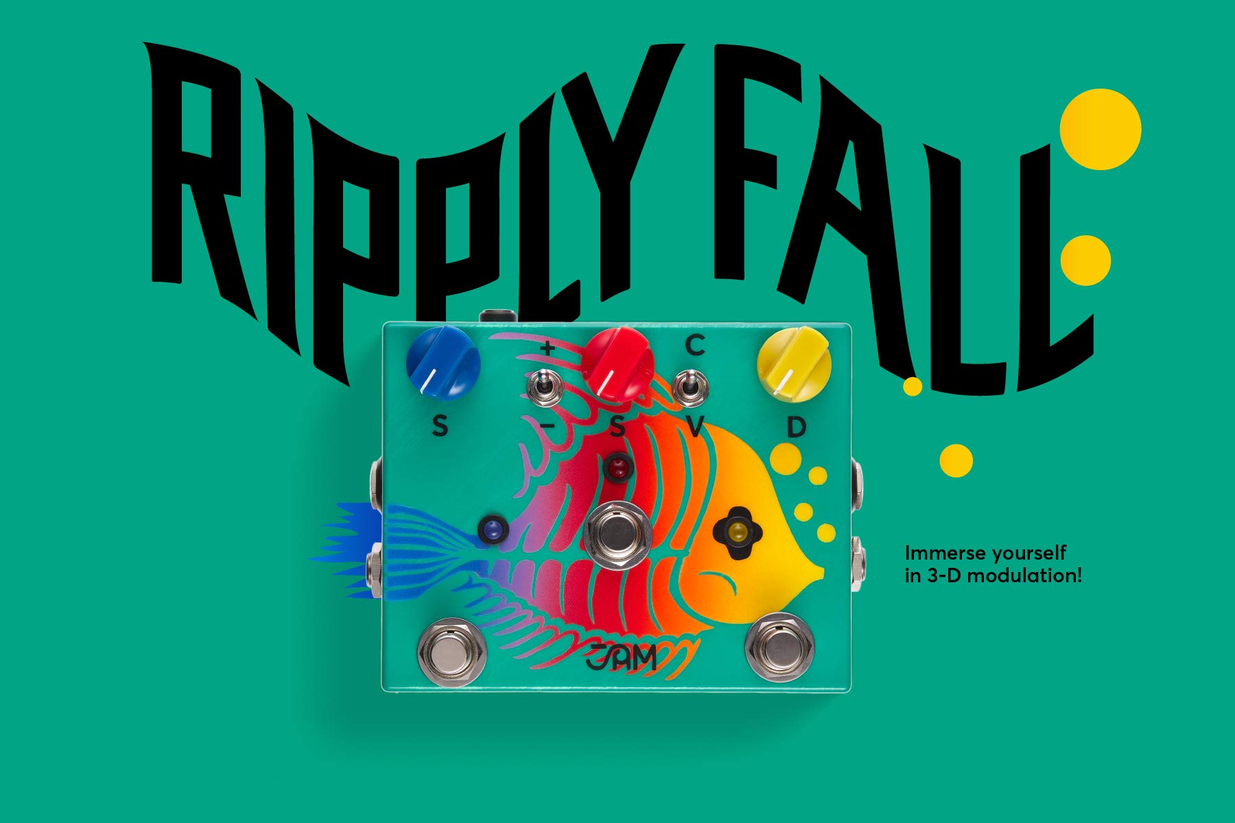 JAM Pedals Ripply Fall RetroVibe Chorus/Vibrato/Phaser Pedal
