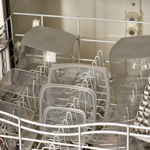 Plastic Deli Containers with Lids 32 Oz- 25 Pack- Square Clear Plastic Containers- Tamper-Proof BPA-Free Take Away Food Containers- Space Saver, Airtight, Freezer Safe Meal Prep Containers