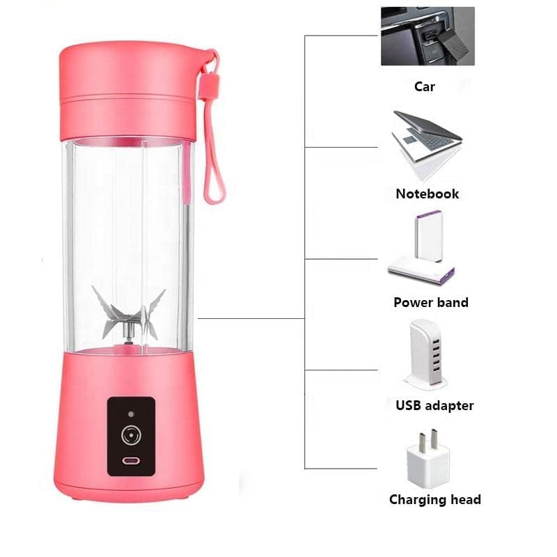 Generic Portable Blender, 13 Ounce Capacity, Pink
