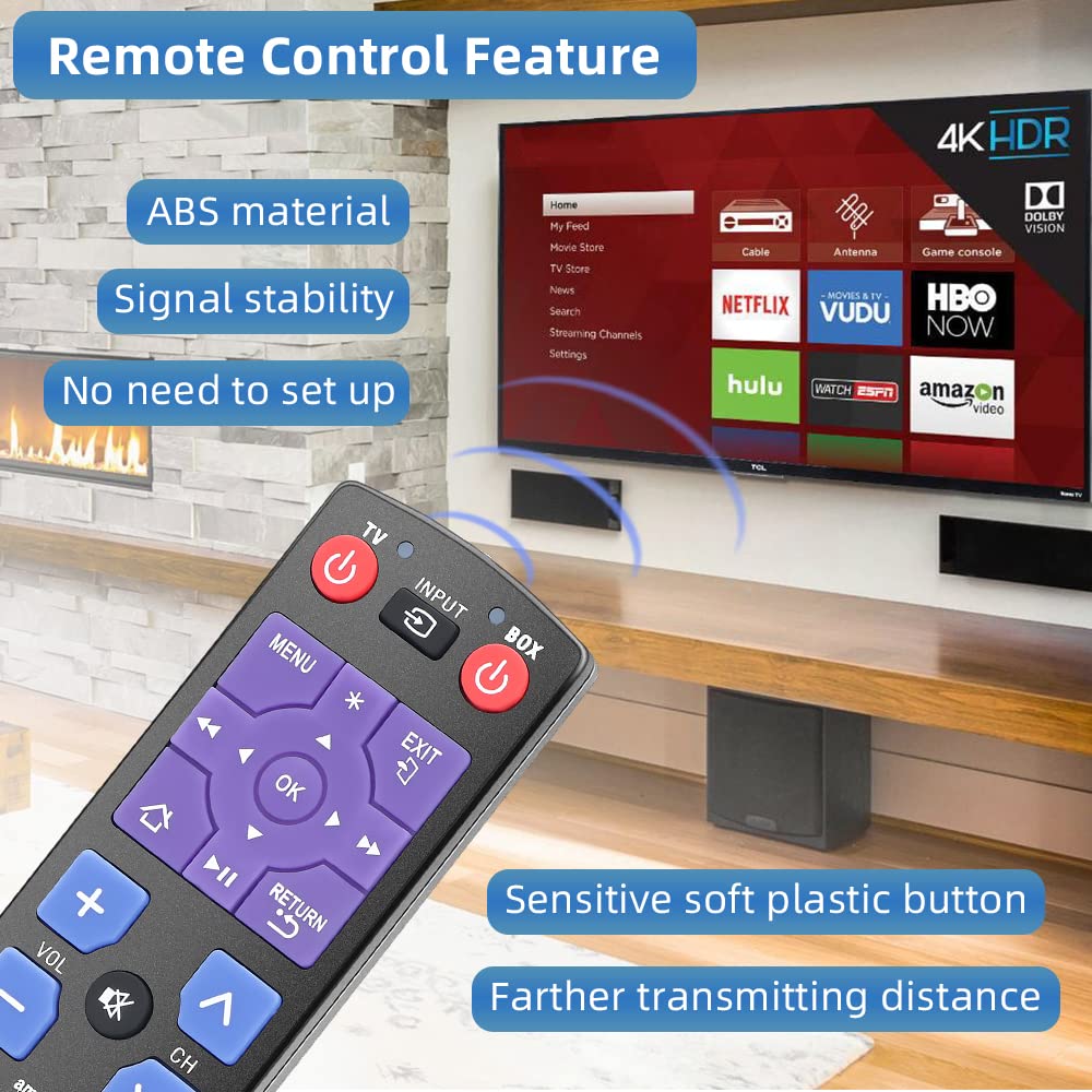 BOMAZ Universal Remote Replacement for All Roku Smart TV and Roku Streaming Player Boxes, Control for Roku TCL HISENSE Sharp Insignia HAIER Philips LG Sony Toshiba Roku TVs and More Roku Smart TVs