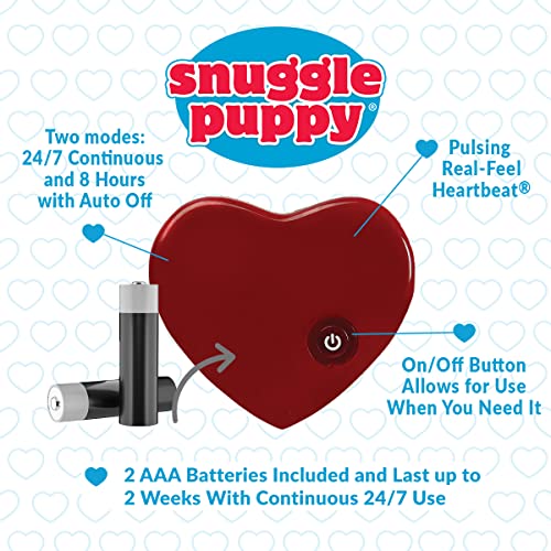 Snuggle Puppy Replacement Pulsing Heartbeat for Pets - Anxiety Relief and Calming Aid for Dogs and Cats