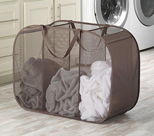 Whitmor 6926-986-CHOC Pop & Fold Laundry Sorter, Chocolate