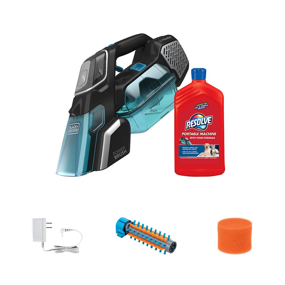 BLACK+DECKER spillbuster Cordless Spill + Spot Cleaner with Resolve Carpet Spot-Stain Formula, 24oz (BHSB320JP)