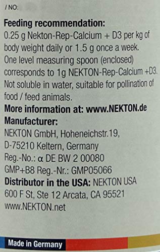 Nekton Rep-Calcium Plus D3 Reptile Supplement, 65gm