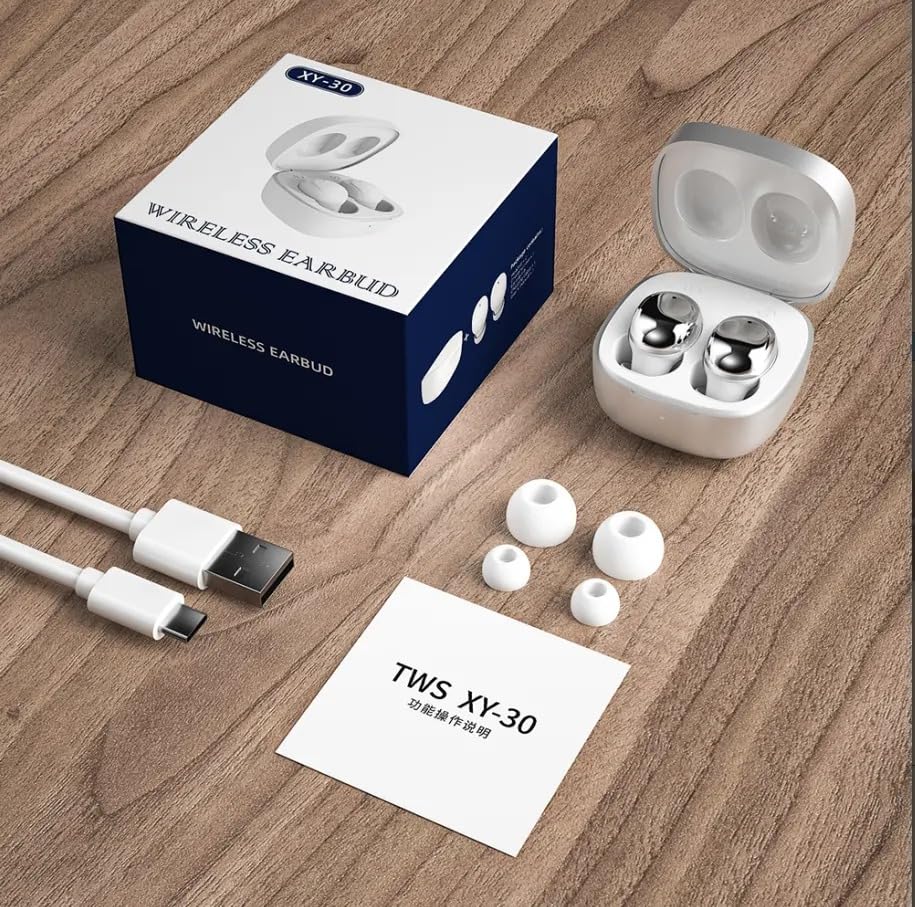 Electroplated Earbuds XY30 Wireless HiFi Stereo Mini Waterproof Sports Earphones (White)