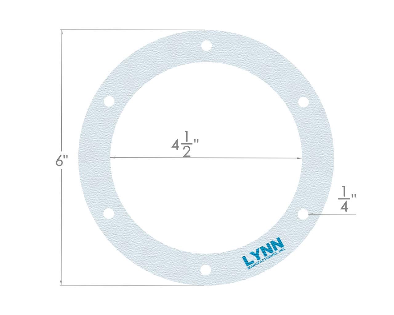Lynn Manufacturing Pellet Stove 6" Round Gasket, Exhaust or Combustion Blower - Single, 2100J