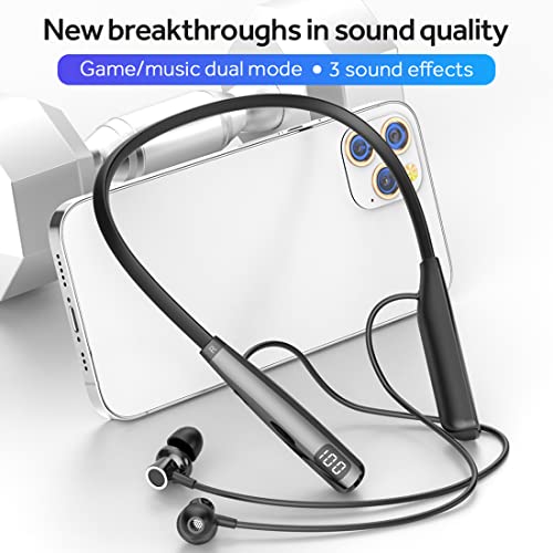 KOOLR Neckband Running Sports Headphones, Wireless Bluetooth Headset, HiFi Stereo Gamers Headphone, In Ear Earbuds, Earphone Bluetooth 5.3, 100 Hours Extra Long Playback with Microphone(Green), Y10