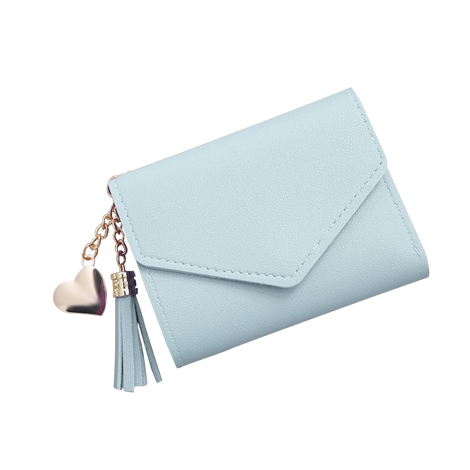 Card Holder Slim Wallet Eco-friendly Foldable Faux Leather Cash Card Holder Purse for Shopping Wallet,Light Green