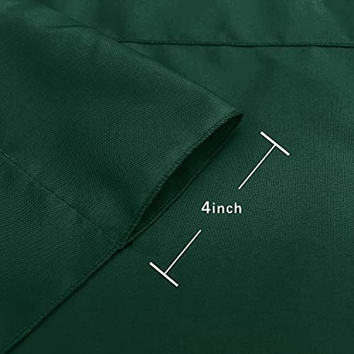 Hiasan Hunter Green Backdrop Curtains for Parties, Polyester Photography Backdrop Drapes for Baby Shower, Wedding Decorations, 5ftx10ft, Set of 2 Panels