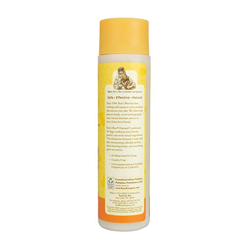 Burt's Bees for Pets Naturally Derived Oatmeal Conditioner with Colloidal Oat Flour & Honey - Dog Oatmeal Shampoo - Cruelty Free, Made in the USA - 10 Oz - 2 Pack