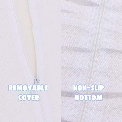 Tebery 2 Pack Bed Bumpers Side Memory Foam Pillow Pads with Waterproof Cover, Safety Sleep Bedside Guard for Toddlers,Kids,Adults and Seniors