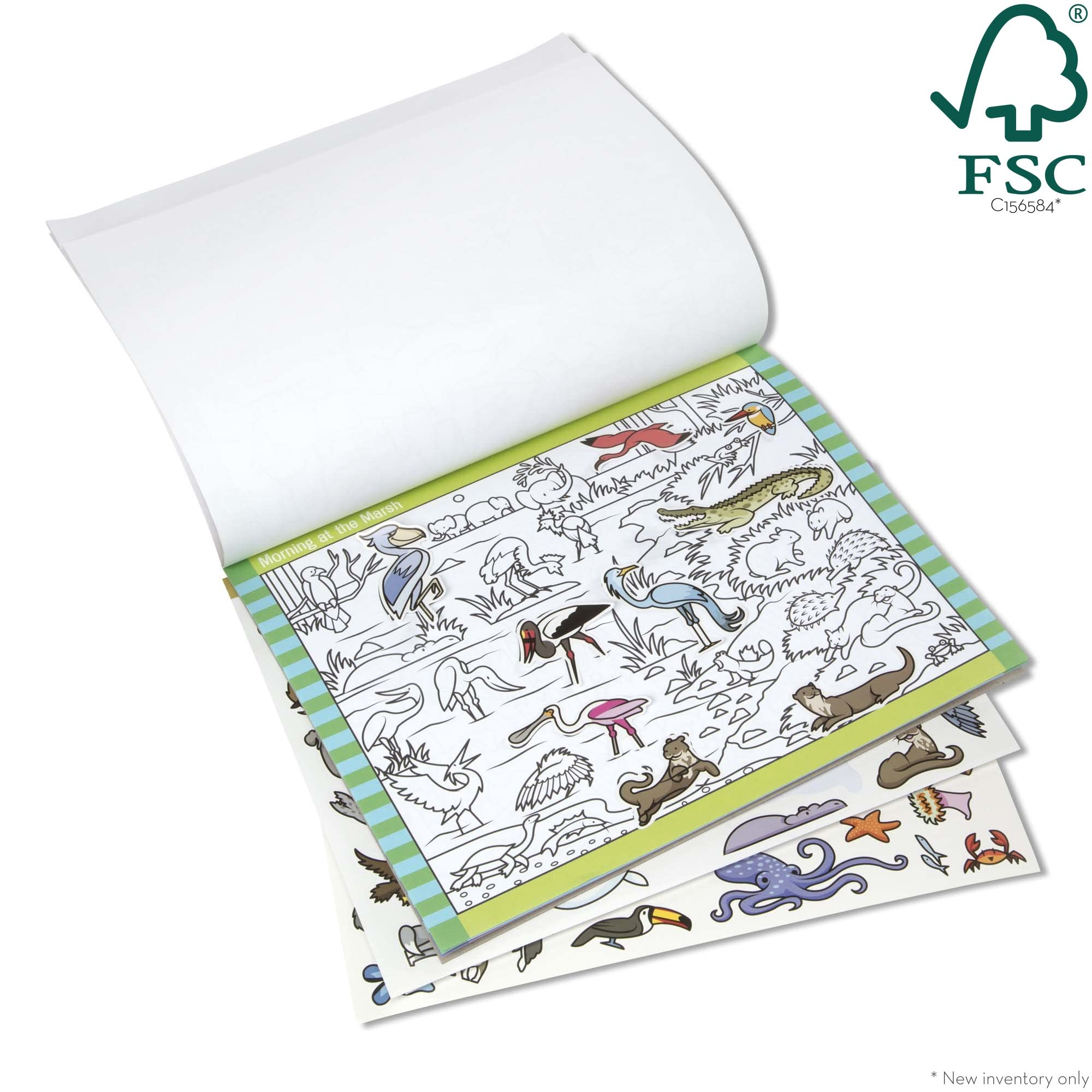 Melissa & Doug Seek and Find Sticker Pad, Animals (300+ Stickers, 14 Scenes to Color) - FSC Certified