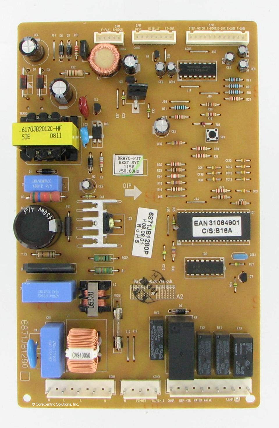 CoreCentric Remanufactured Refrigerator Control Board Replacement for LG 6871JB1280P