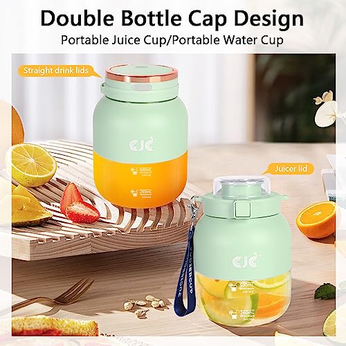 Portable Blender, 2023 New Big Belly Bottle, 500 ML Bottle Blender with 10 Blades, USB Rechargeable, 17 Oz To-Go Cups and Spout Lids, for Kitchen, Home, Travel, for Shakes and Smoothies,BPA-Free