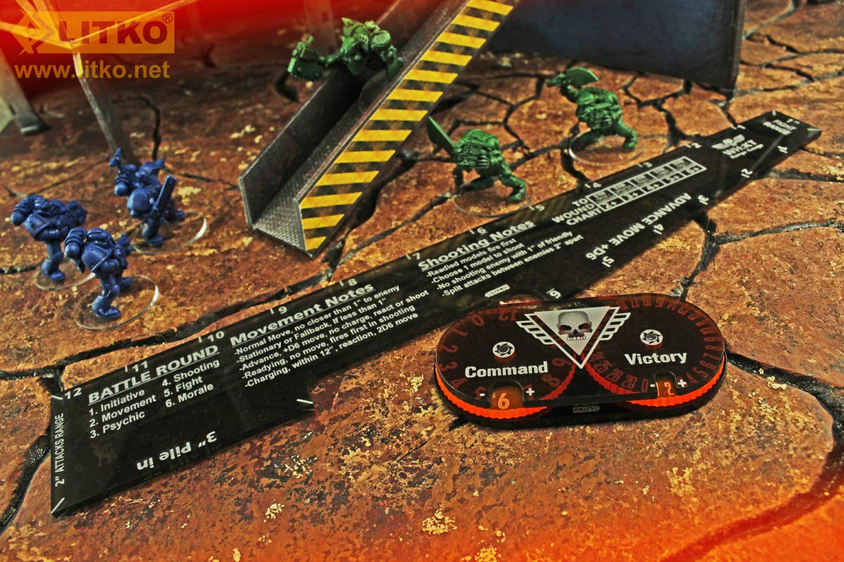 LITKO Double Sided, Range Combat Gauge Compatible with Warhammer 40,000® Kill Team 2nd Edition