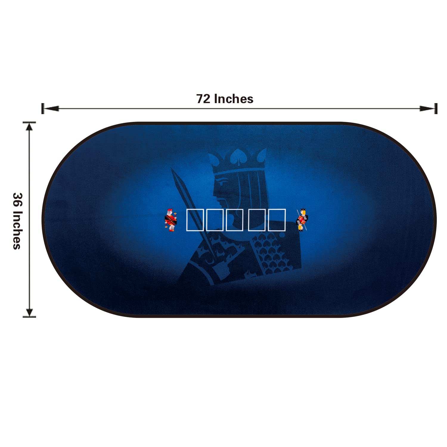 BWLOKXUN Tabletop Casino Felt 36"x72" for Craps Texas Hold'em Table Felt Layout Mat,Professional Casino Style Impressive Thickness