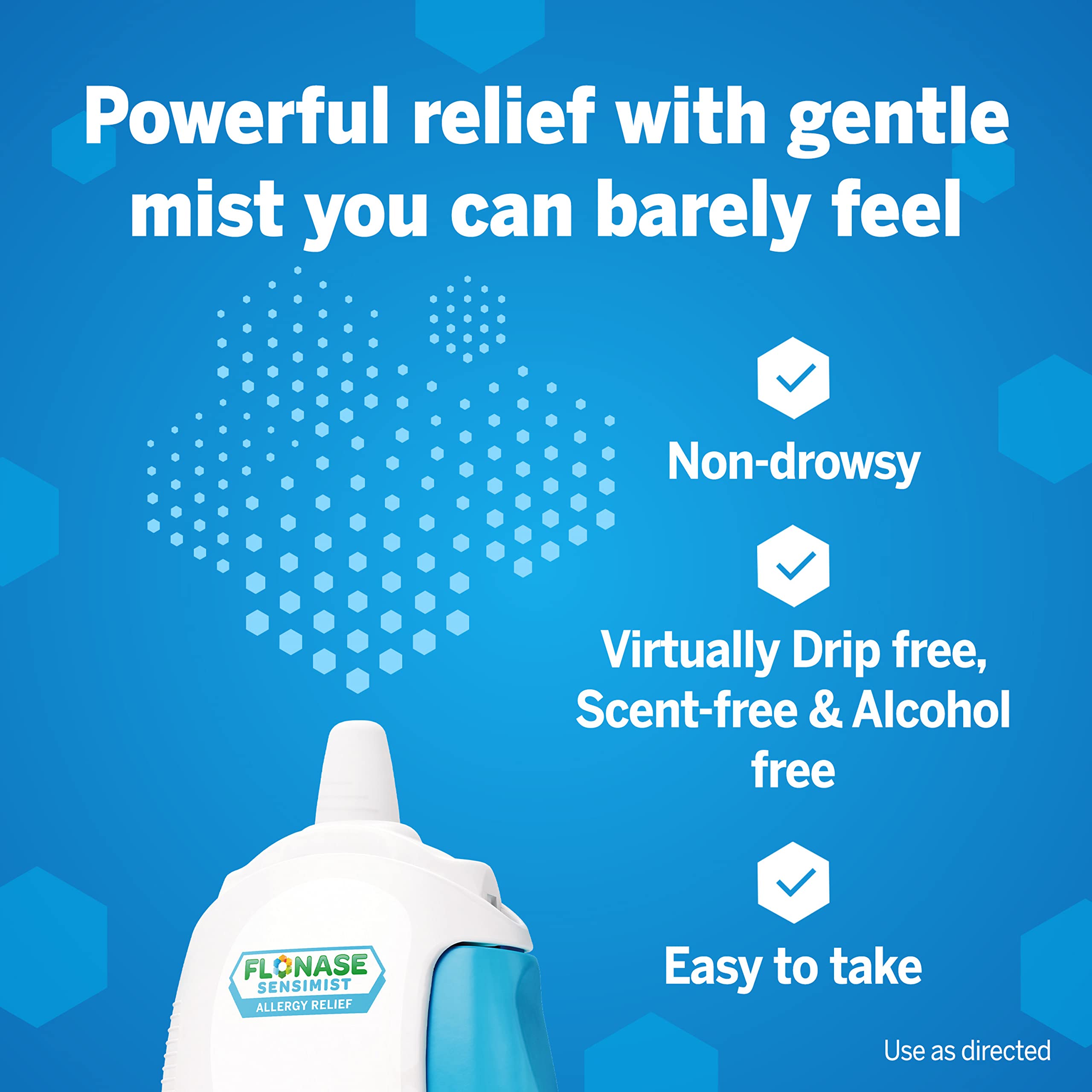 Flonase Sensimist Allergy Relief Nasal Spray for Non-Drowsy, 24-Hour Multi-Symptom Allergy Relief – 60 Sprays