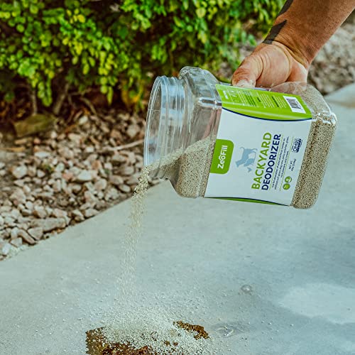 Zeofill Backyard Deodorizer β Eliminates Pet Urine Odors on Potty Patches, Artificial Turf, Grass, Lawns, Patios, Concrete & Playgrounds | Dog, Cat Litter Box Odor Eliminator & Freshener | 8 lbs.