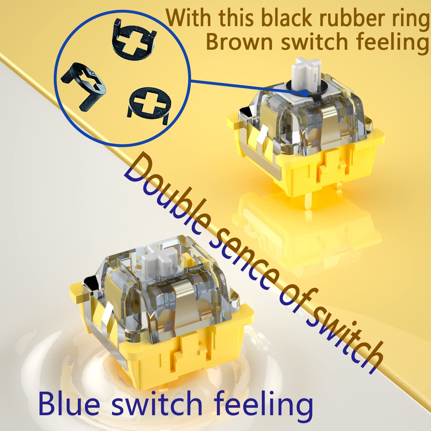CC MALL Mechanical Gaming Keyboard,with Cool RGB LED Rainbow Gaming Backlit,Blue and Brown Switch Dual Sense,104 Anti-Ghosting Keys,Multimedia Control for PC and Desktop Computer