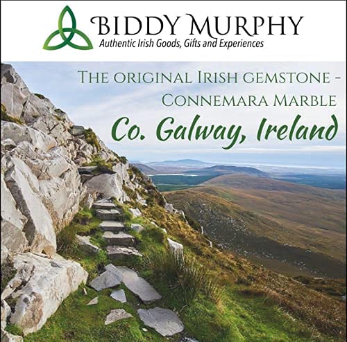 Biddy Murphy, Irish Connemara Marble Round Stud Earrings Sterling Silver for Women, Traditional Woven Celtic Knot, Made in Ireland by Artisan Jewelers