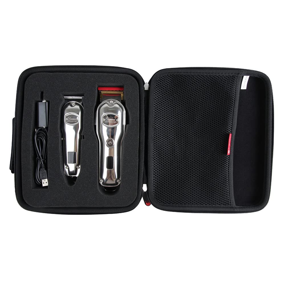 Hermitshell Hard Travel Case for Hatteker Hair Clipper Men IPX7 Waterproof Cordless Barber Clipper for Hair Cutting Kit + T-Blade Trimmer Beard Trimmer