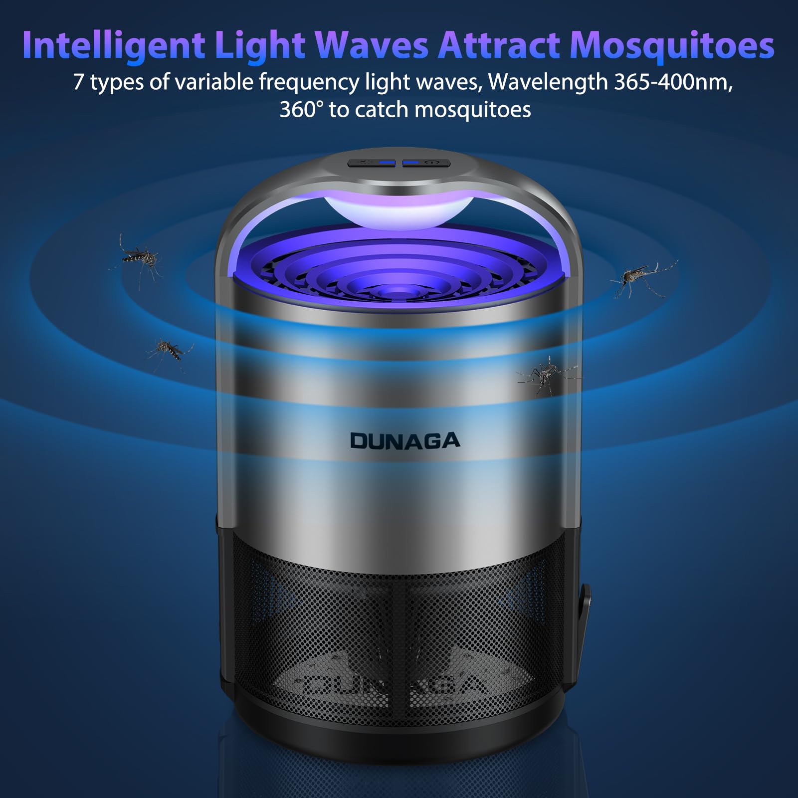 Fly Traps Indoor, Fruit Fly Trap Indoor, Gnat Traps, Bug Zapper Indoor,Mosquito Traps with 10 Sticky Glue Boards, Grey