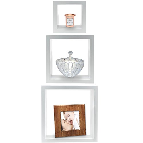 Sorbus Floating Box Shelves β Square Cube Wall Decor Hanging Shelves Decoration β Shelf for Living Room, Bedroom, Trophy Display, Photo Frames