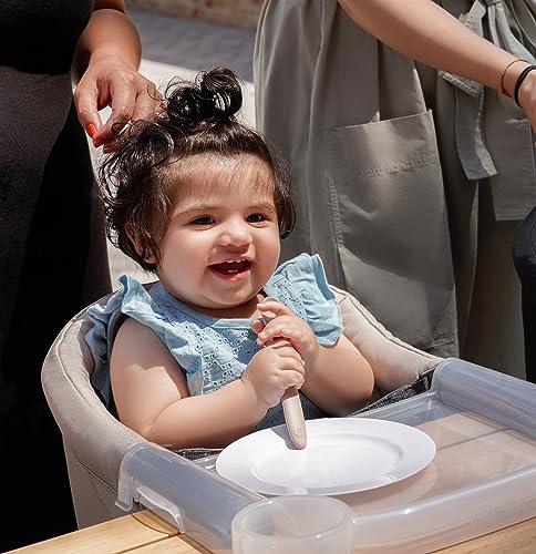 Inglesina Fast Table Chair - Award-Winning Baby High Chair for Eating & Dining - Compact, Portable & Foldable - Leaves No Scratches - for Babies 6-36 Months & 1-3 Year Old Toddler - Cream