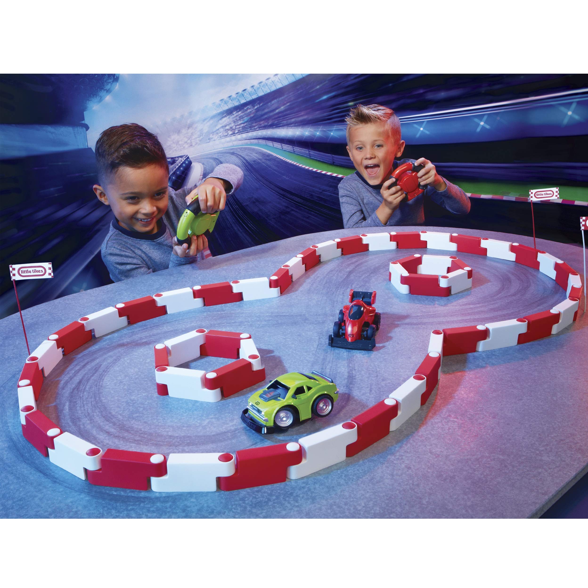Little Tikes YouDrive Flex Tracks Green Muscle Car w/Easy Steering RC, Multicolored