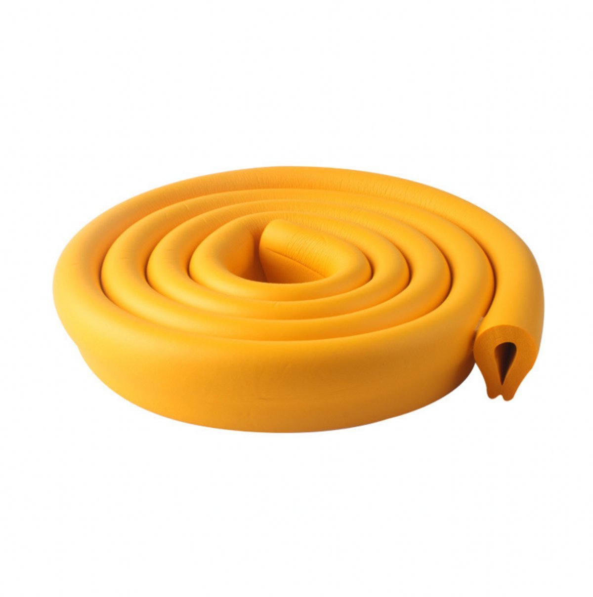 Orange 2x2 Meters (13 FT) U Shape Glass Table Edge Protectors Premium High Density Foam Baby Safety Bumper Guard Foam Strip
