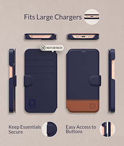 LUPA Legacy iPhone 13 Pro Max Case Wallet - Case with Card Holder - [Slim + Durable] for Women and Men - Flip Cell Phone case - Faux Leather - Folio Cover - Desert Sky