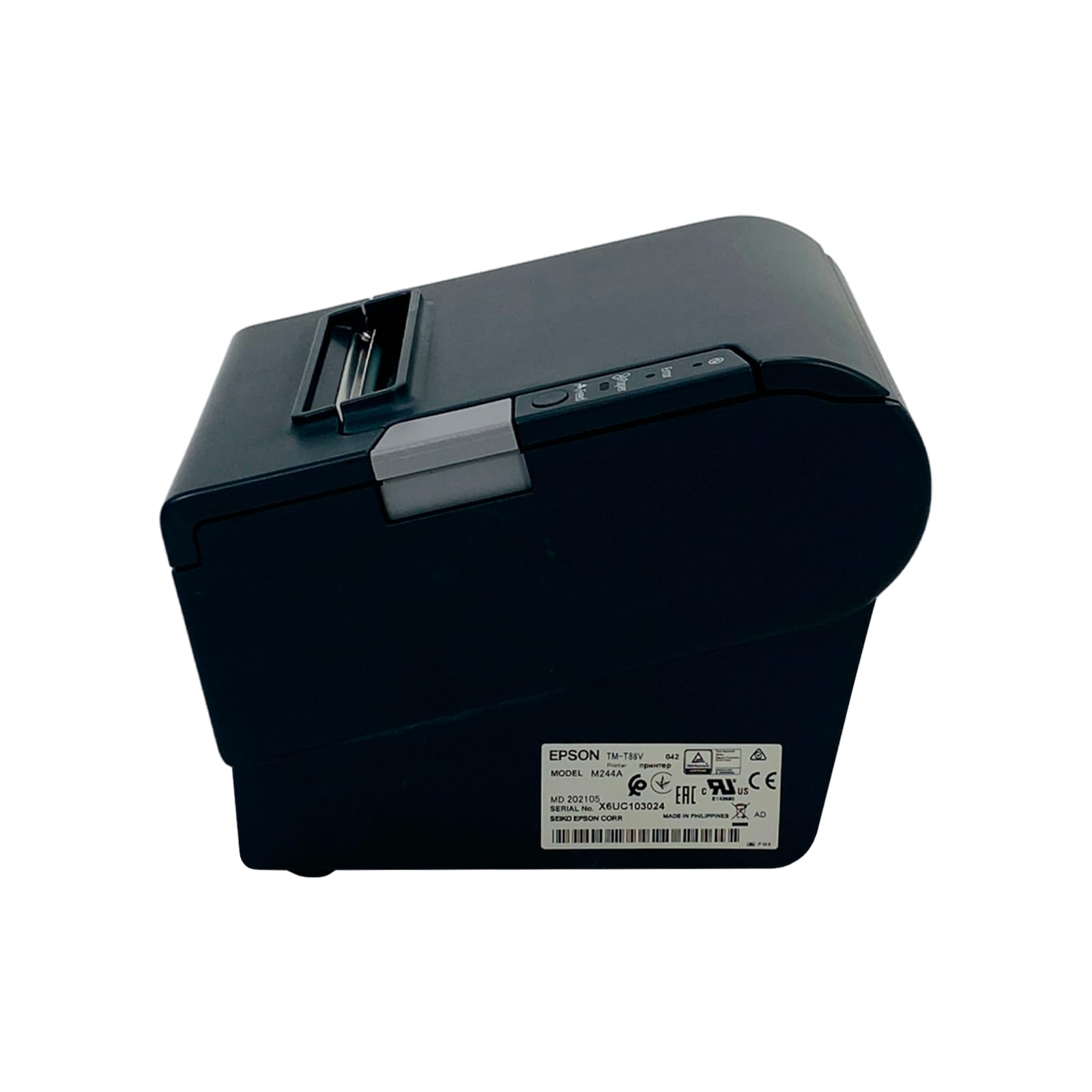 Epson TM-T88V Compact POS Thermal Receipt Ticket Printer USB LAN M244A, Bundle with AC Adapter USB and Ethernet Cables