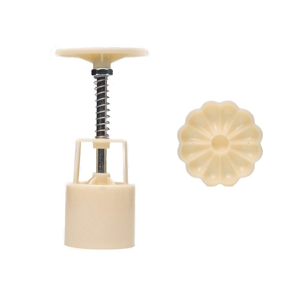 Dadam Cookie Press Mid-Autumn Festival Hand-Pressure Moon Cake Mould with 6 Pcs Mode Pattern for 1 Sets - 50g Cookie Stamp Mooncake Mold Set - Cookie Stamps DIY Decoration Press Cake Cutter