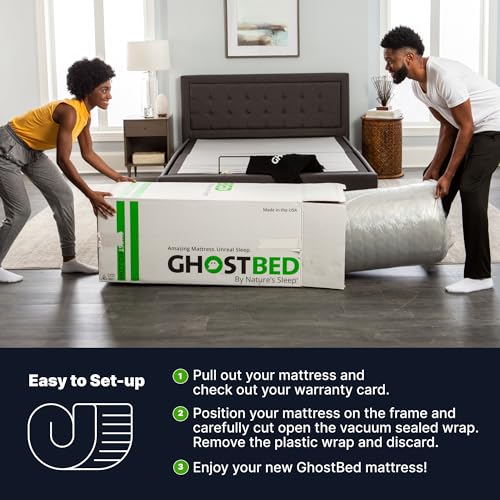 GhostBed Flex 13 Inch Cool Gel Memory Foam & Innerspring Hybrid Mattress, Medium Feel, Made in The USA, Full
