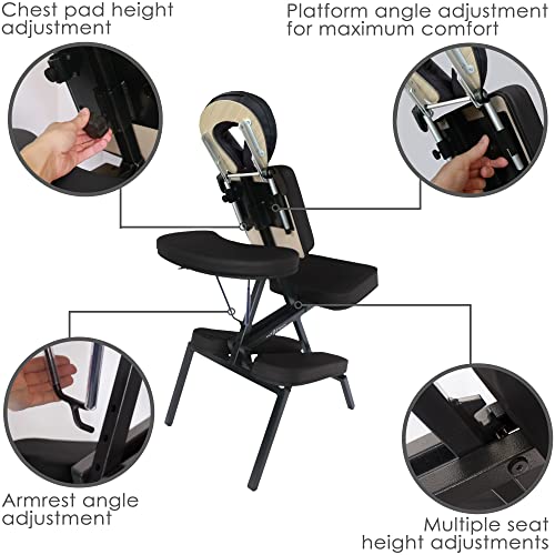 INNER STRENGTH Portable Massage Chair Package A-Lite – Strong Aluminum, Highly Adjustable, Weighs only 16.5lbs
