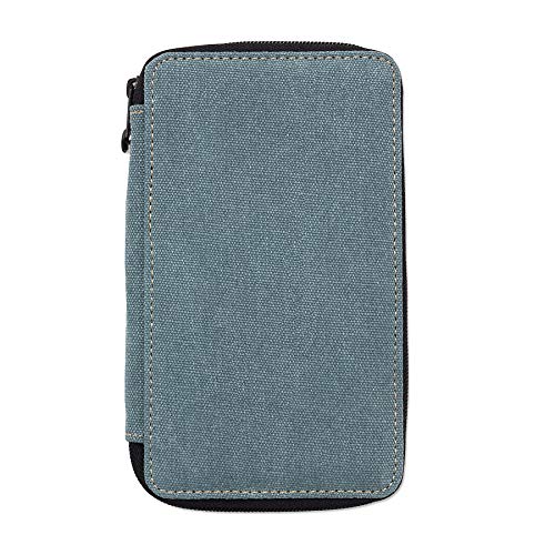 Speedball Art Products Canvas Storage Case for Pencils, Markers, Pens and Art Supplies, Holds Up to 24 Standard Pencils, Steel Blue