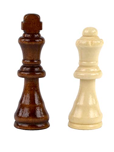 Regal Games 15 Inch Wooden Chess Set - 2 Extra Queens - Folding Board, Portable Chess Board Game Sets with Staunton Game Pieces Storage Slots - Chess Set for Kids and Adults