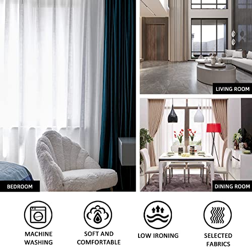 Guibaf Dark Purple Velvet Curtains 84 inches Long Grommet Blackout Curtains for Bedroom Light Blocking Thermal Insulation Drapes Set of 2 Panels 52βx 84β