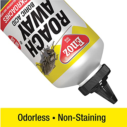 Enoz No Zone Roach Away Boric Acid Powder, Kills Cockroaches, Silverfish, and Ants (Pack of 6)