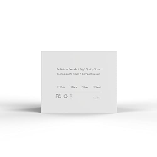 White Noise Machine with 14 High Fidelity Soundtracks, 10 Level Night Lights, Full Touch Metal Grille and Buttons, Timer and Memory Features, Plug in, Lullaby Machine for Baby, Adults