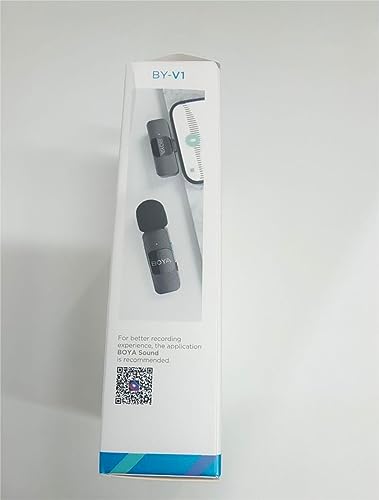 BOYA Wireless Lavalier Lapel Microphone for iPhone iPad - Mini Omnidirectional Condenser Video Recording Mic for Interview Podcast Vlog YouTube Live Stream