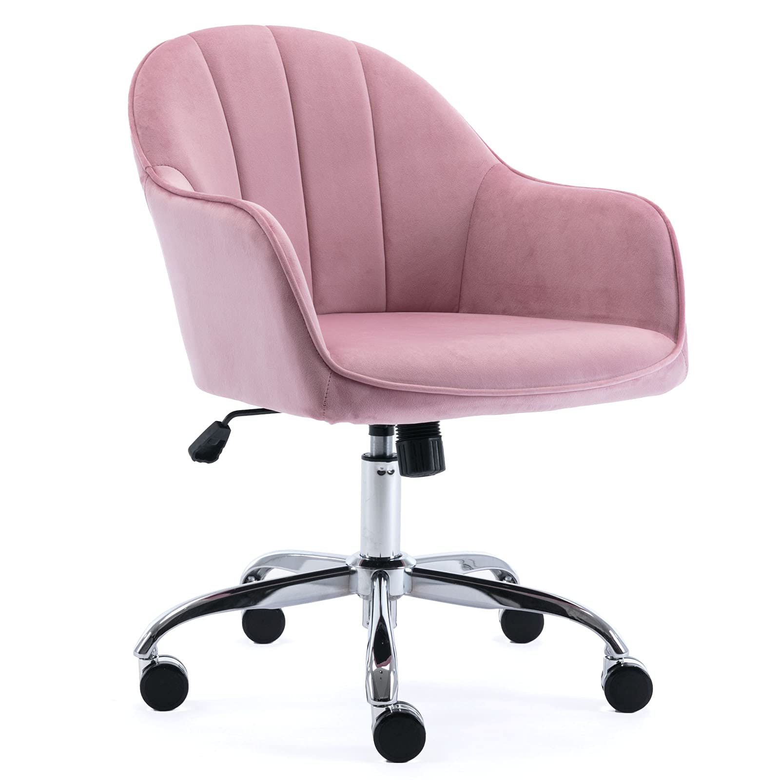Blairot Home Office Chair Dutch Velvet Diamond Pattern Mid-Back Office Desk Chair Height Adjustable Task Computer Swivel Chair with Metal Base Legs for Bedroom Home Office