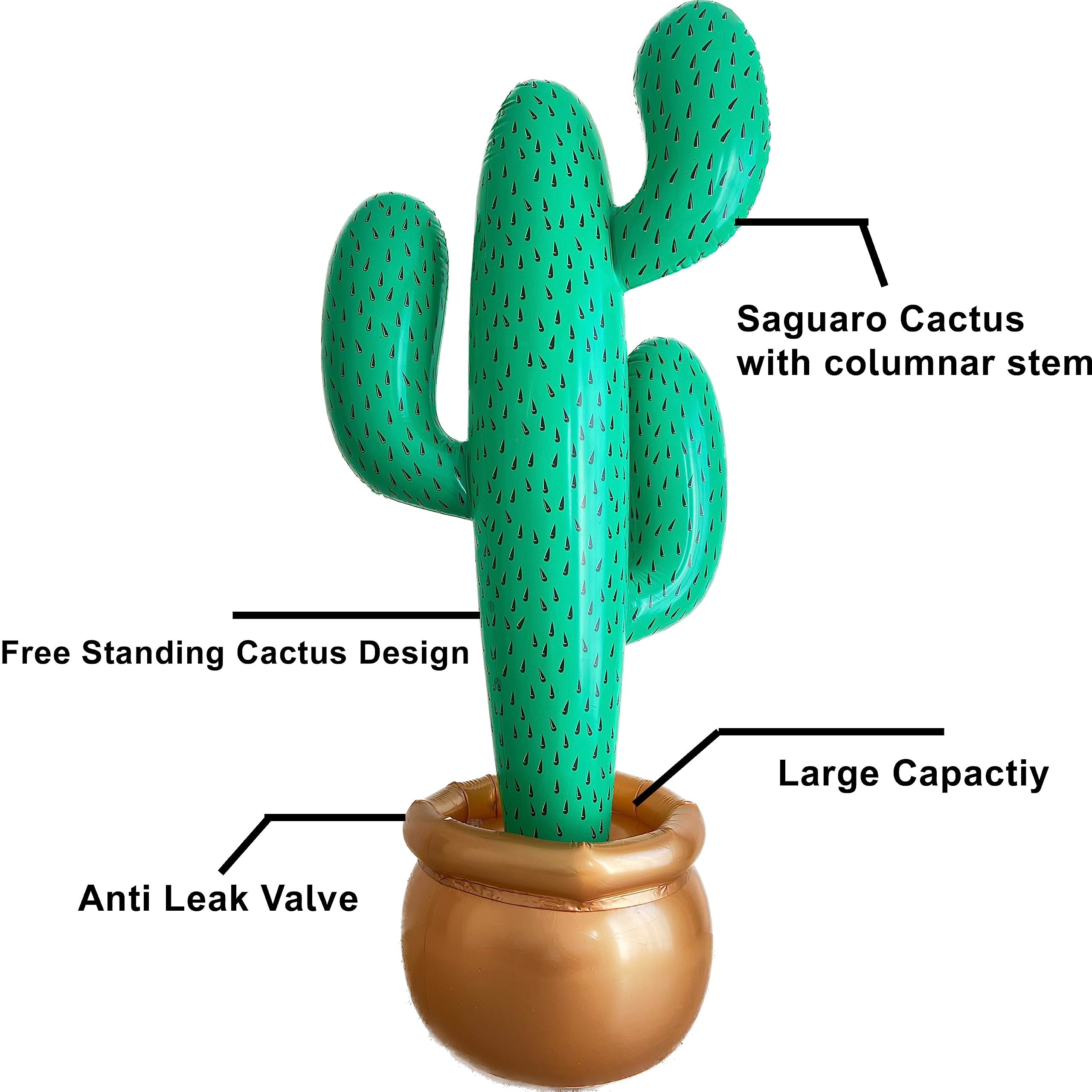 GiftExpress Inflatable 76" Jumbo Cactus Prop Decor, Giant Cactus Tree for Mexicano Fiesta Theme Party Decor, Cinco De Mayo Prop, Hawaiian Pool Party, Desert Western Cowboy Theme Decoration