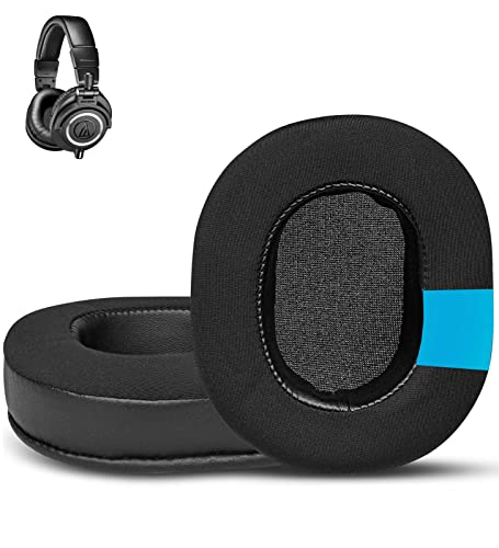 M50X Earpads, Upgrade ATH-M50X Ear Pads, Cooling Gel Ear Cushions Replacement for Audio Technica ATH-M50X/M40X, HyperX Cloud 2/Cloud Alpha, SteelSeries Arctis 7/Arctis Pro, MDR-7506/MDR-V6 Headphones