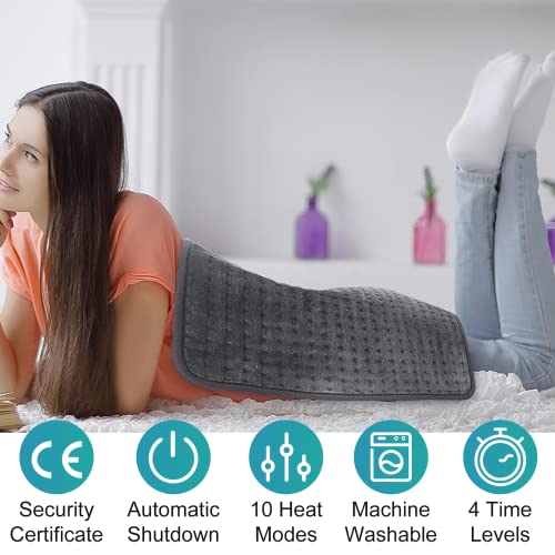 Heating Pad for Back Pain Relief,Electric Heating Pads for Cramps,Hot Heated Pad for Back Pain Muscle Pain Relieve Dry & Moist Heat Option Auto Shut Off Function